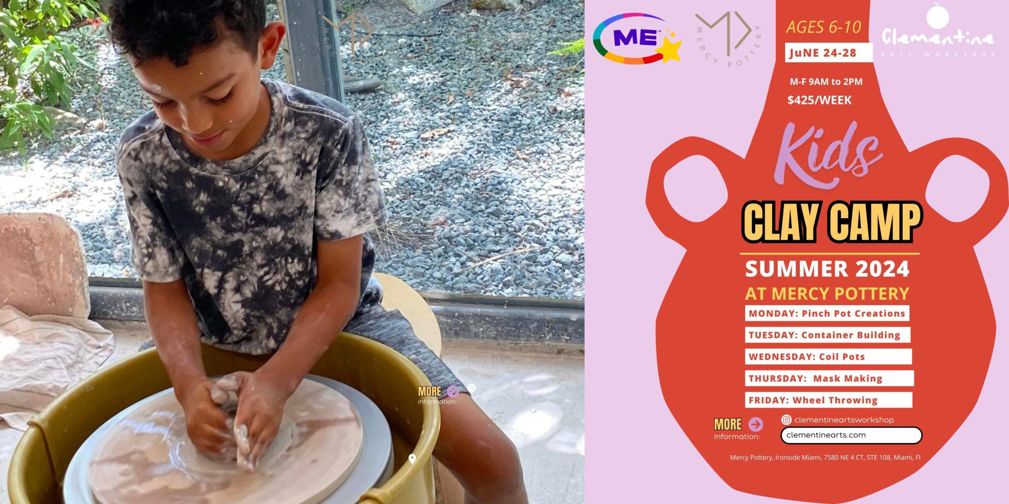 Pottery Camp @Mercy Pottery - Clementine Arts Workshops